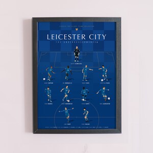 Leicester City Premier League Champions 2015/16 - Football Team A3 ...