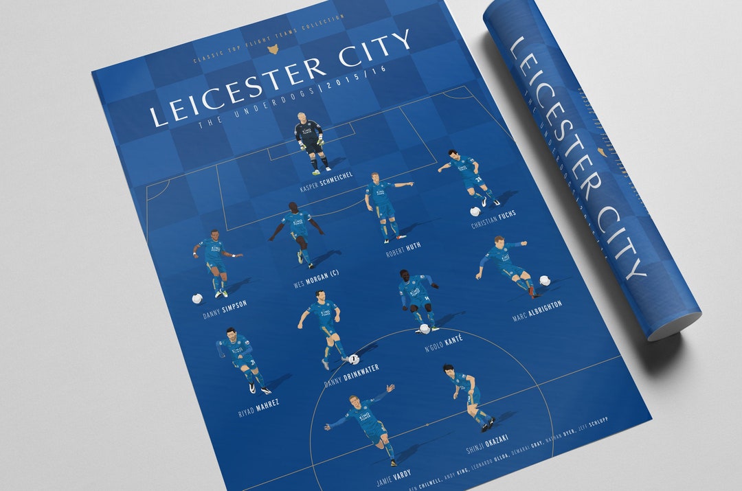 Leicester City Premier League Champions 2015/16 - Football Team A3 ...