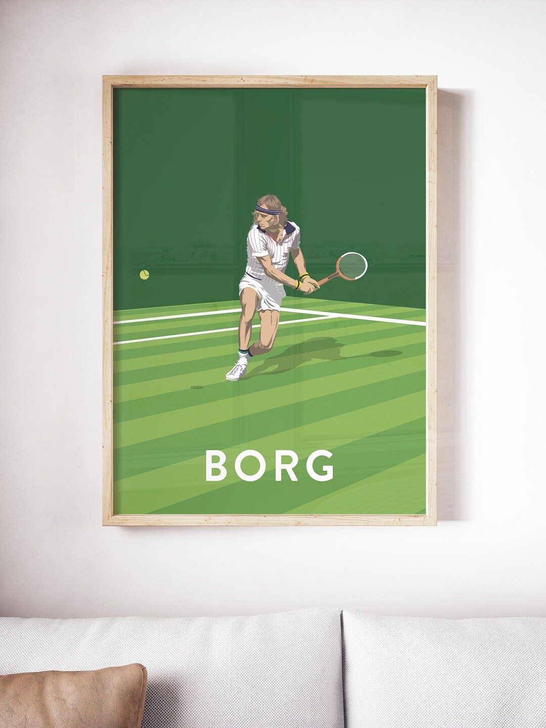 Bjorn Borg Art Print, Tennis Player Poster, Vintage Wimbledon Print ...