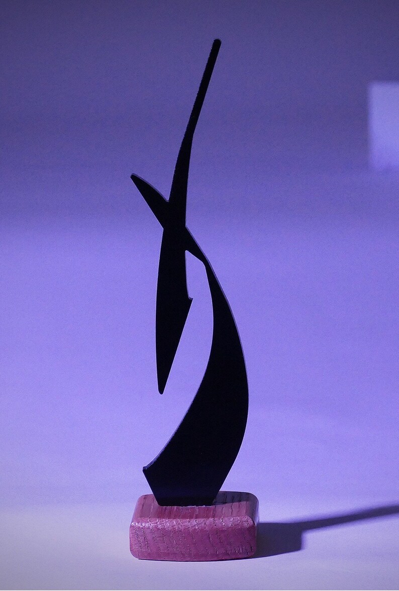 Small Sculpture-abstract Metal-nightstand-minimalist Modern | Etsy