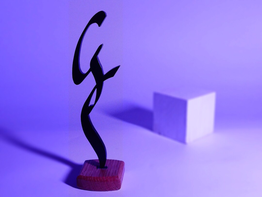 Metal Art Sculpture, Desktop Coffee Table, Modern Minimalist, Solid ...