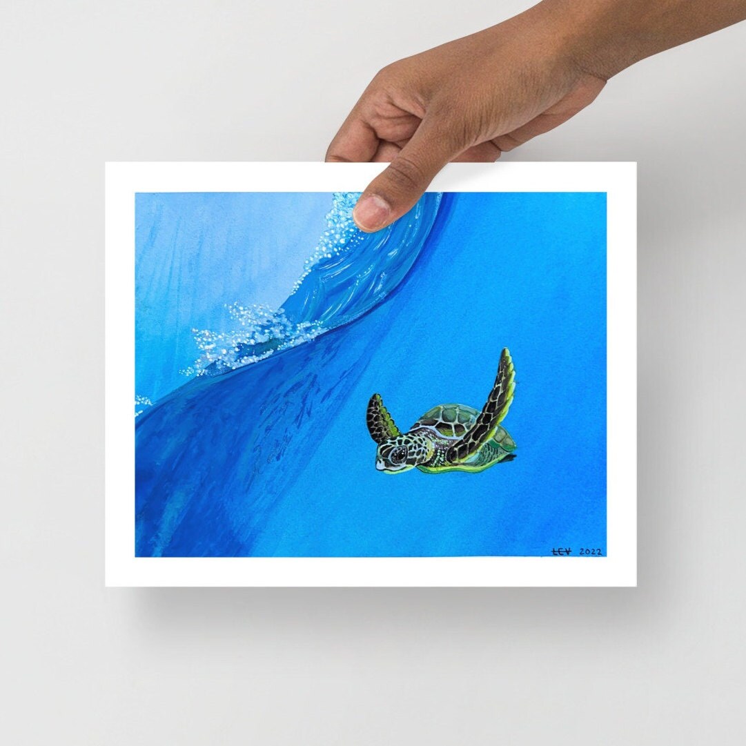Green Sea Turtle Poster - Etsy