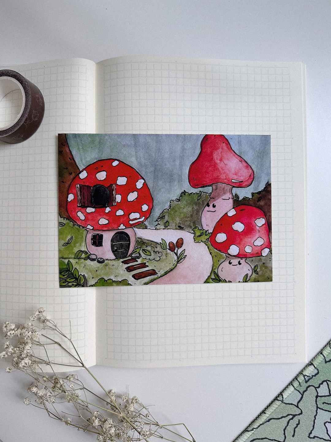 Mushtown | Kawaii Postcard - Etsy