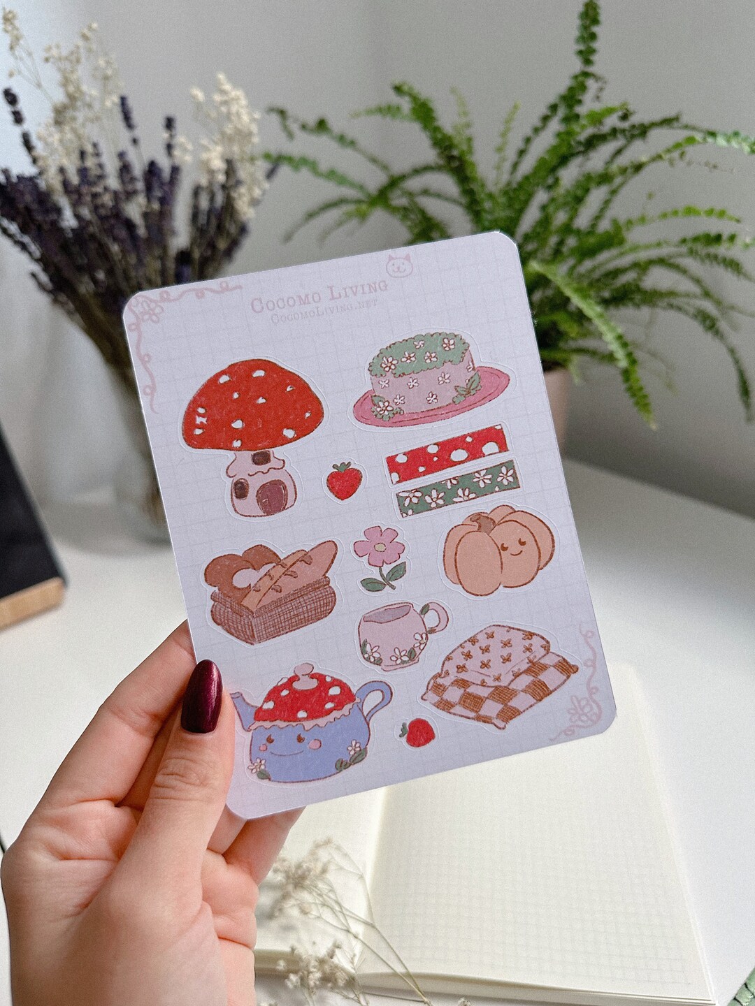 Cozyness Cute Kawaii Stickersheet - Etsy