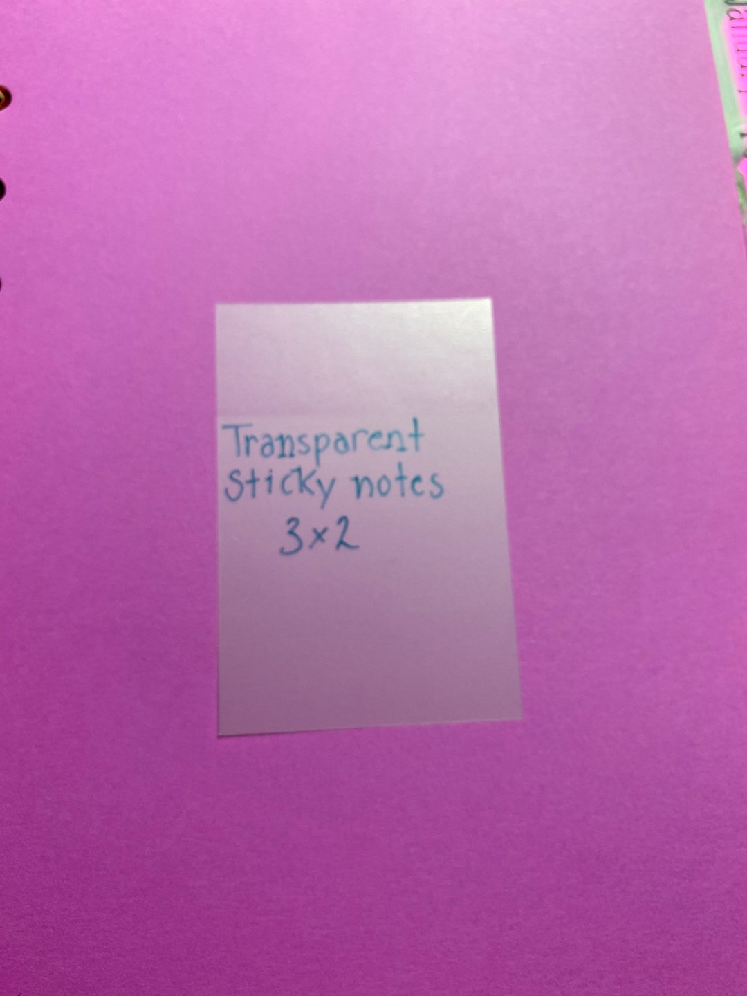Transparent Waterproof Sticky Notes & Regular Sticky Notes - Etsy