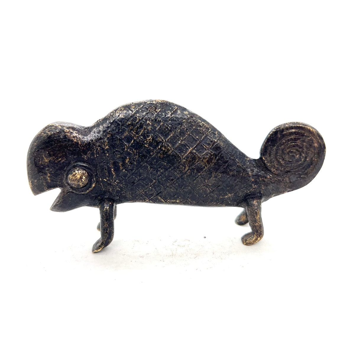 Bobo Bronze Chameleon Statue From Burkina Faso - Etsy