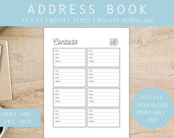 Happy Planner Address Pages - Etsy