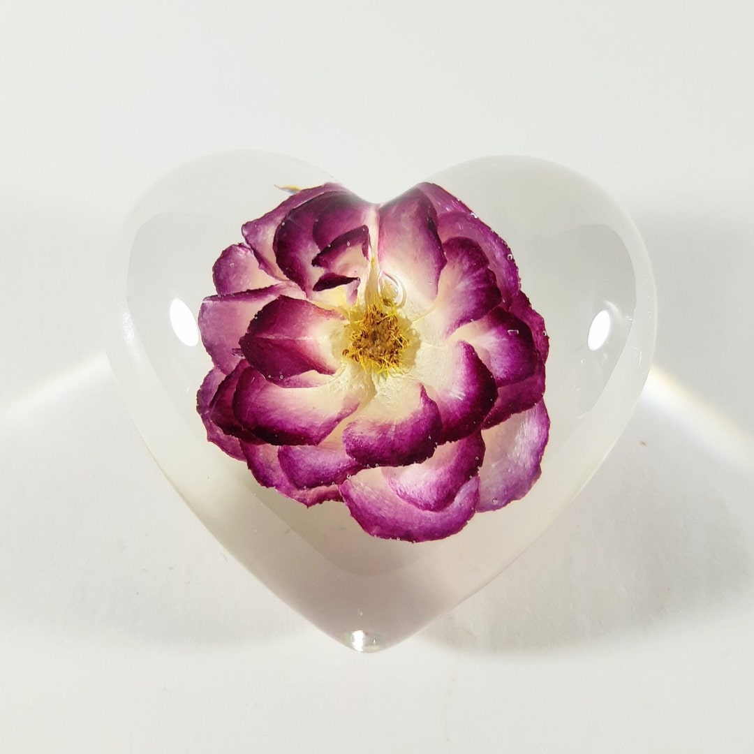 Rose 'never Alone' Rose in Resin Real Flower Resin - Etsy