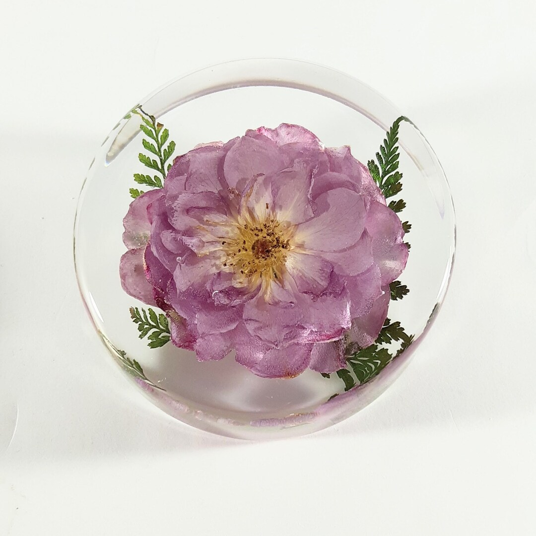Rose 'lavender Crystal' Resin Ornament, Forever Nature Flower, Gift for ...