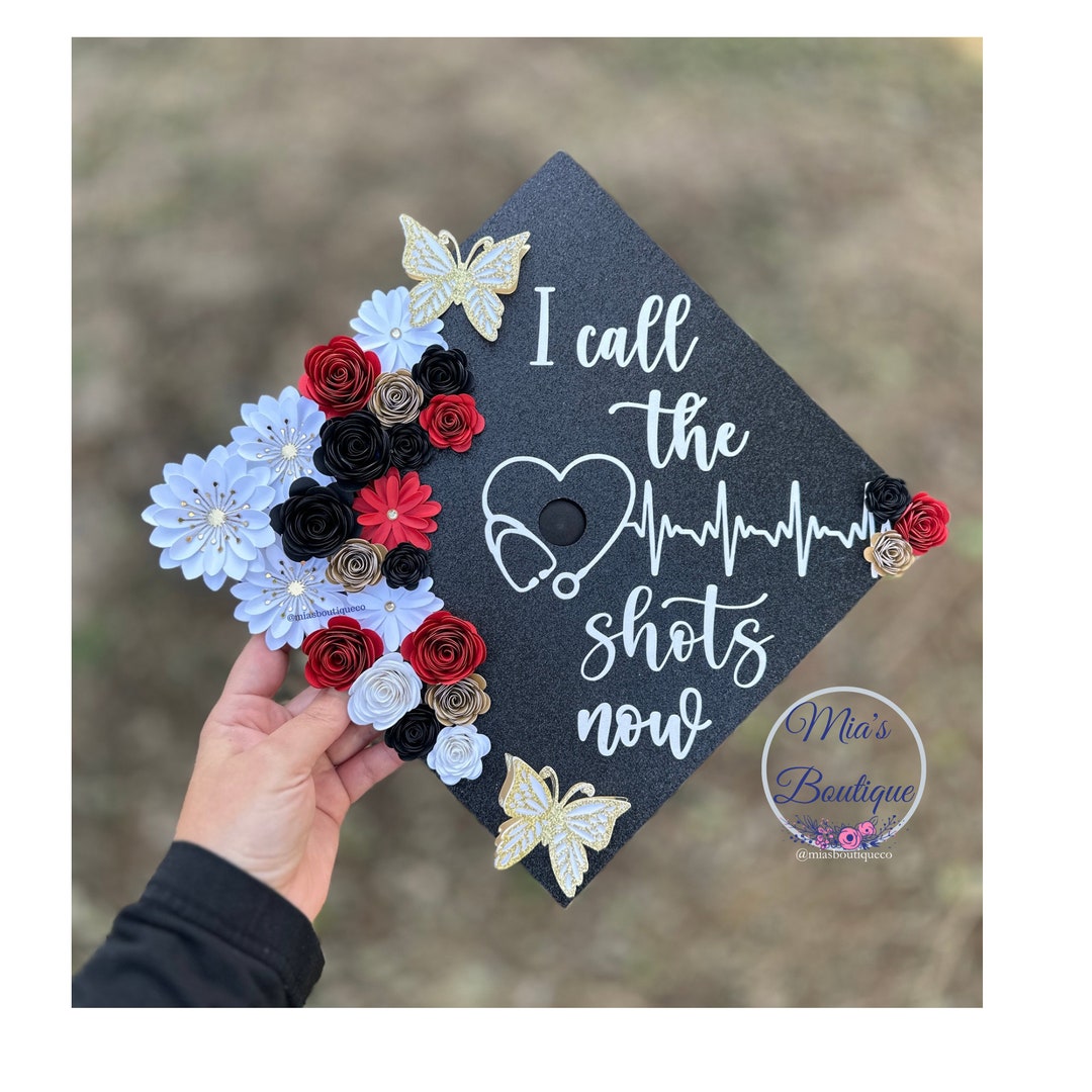 Nurse Graduation Cap Topper Nursing Graduation Cap Floral Graduation ...