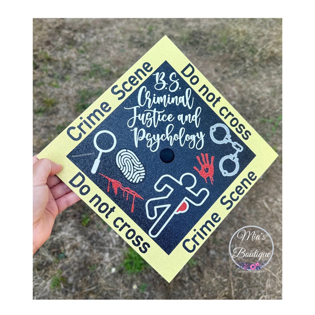 Forensic Psychology Grad Cap Topper Criminal Justice Glitter Grad Cap ...