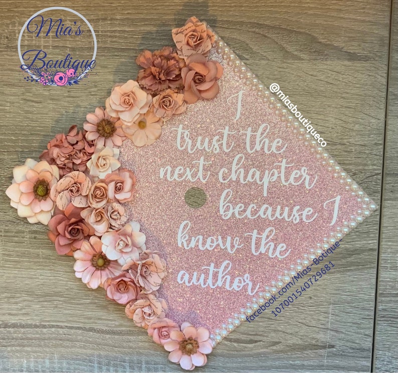 Pink Floral Grad Cap / Custom Graduation Topper / Graduation - Etsy