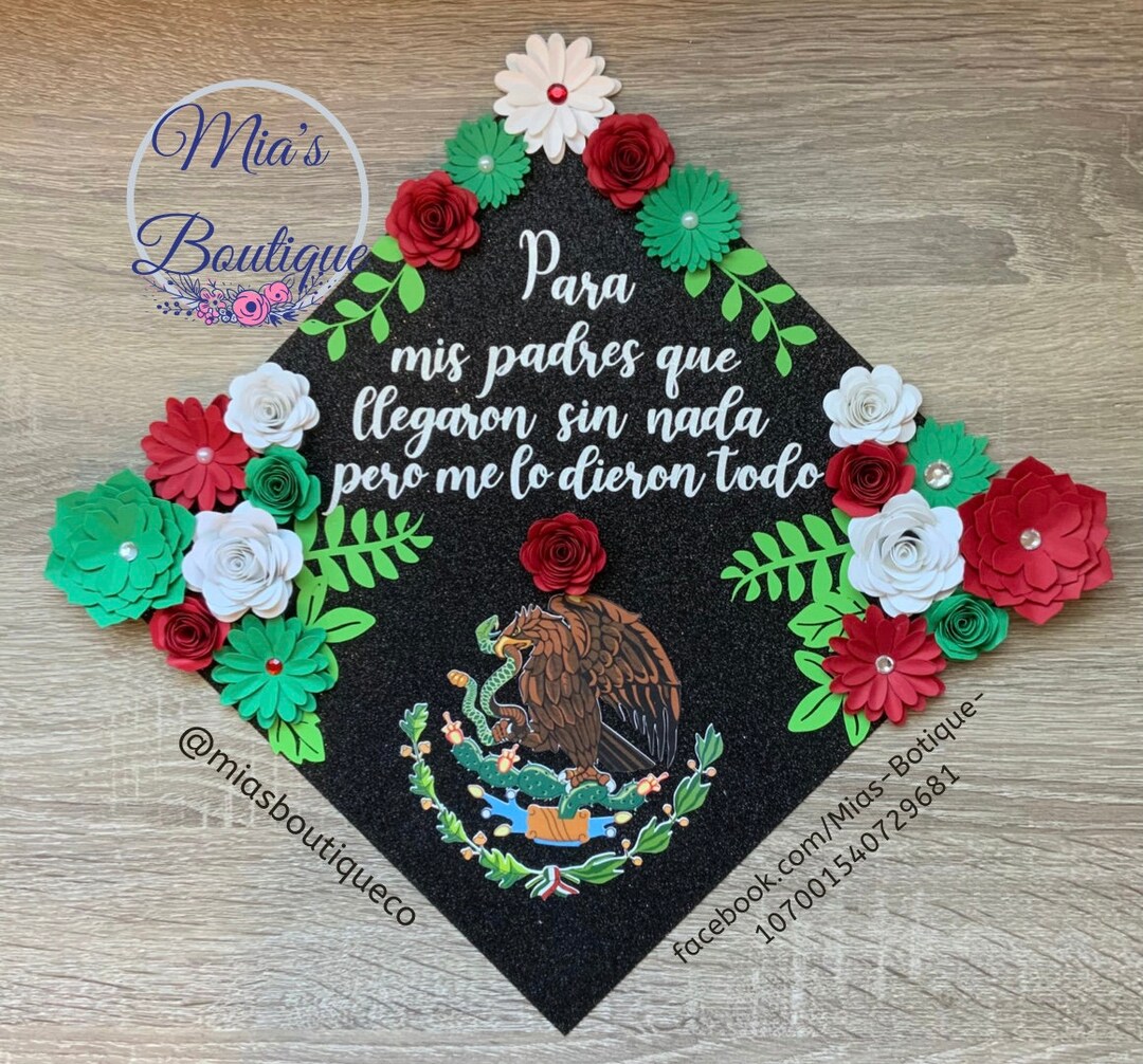 Personalized Mexico Graduation Cap Topper Mexican Grad Cap Graduation ...
