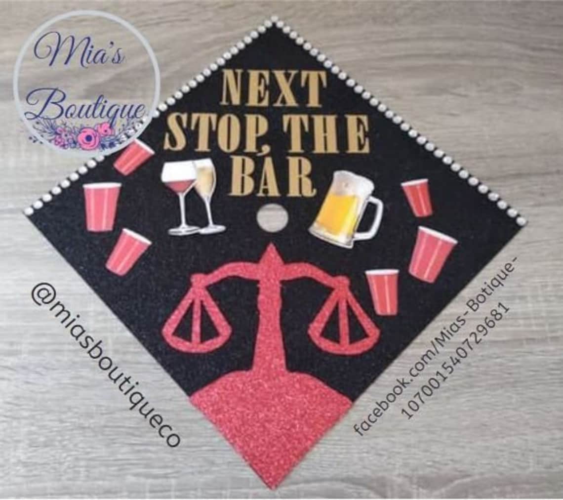 Law School Graduation Cap/ Glitter Graduation Cap/ Graduation - Etsy