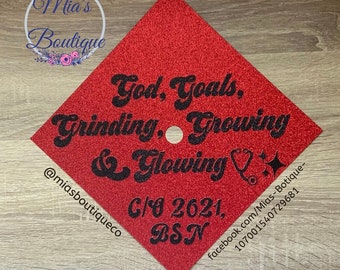 Shiny Gold Graduation Cap With Tassel 2024 Date Drop Blank Grad Cap for ...