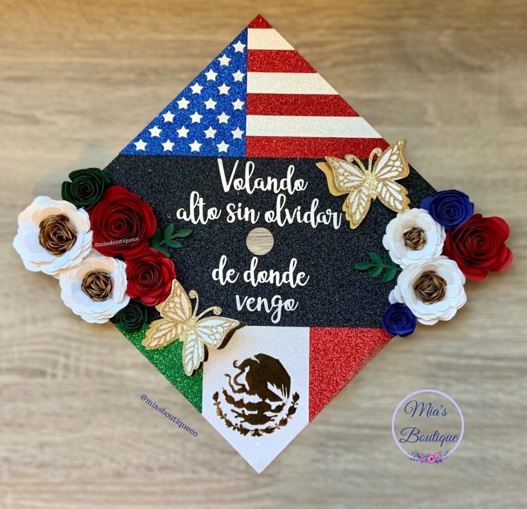Mexico Graduation Cap Topper, Custom Personalized Mexico Graduation Cap ...