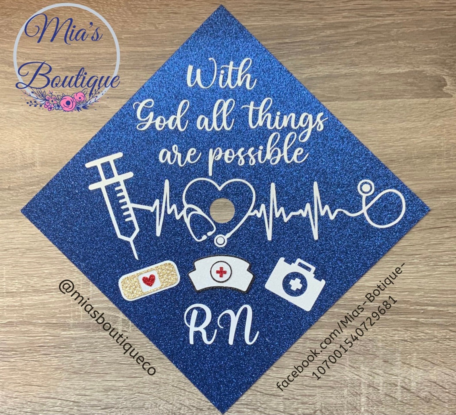 Custom Nurse Graduation Cap Topper/ Nurse Cap Topper/ Glitter - Etsy