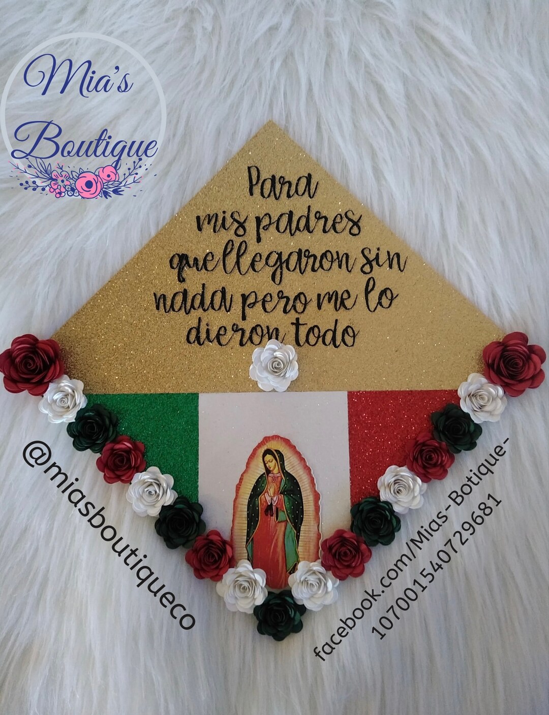 Graduation Cap Virgin Mary Mexico Graduation Topper Virgin Mary ...
