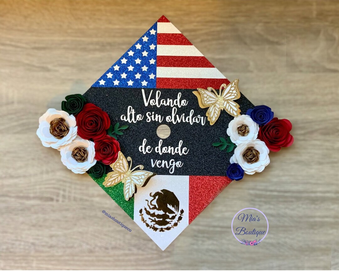 Personalized Mexico Graduation Cap Topper Mexican Grad Cap Graduation ...