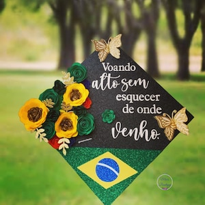 Brazil Graduation Cap Topper Custom Brazil Graduation Cap Personalize ...