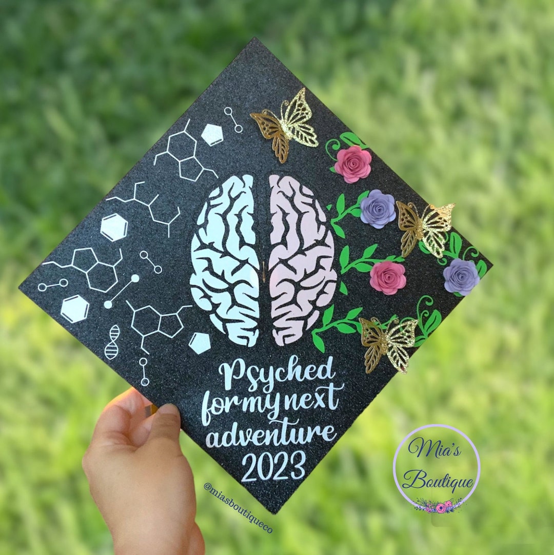 Psychology Graduation Cap Cover Psychology Major Psyched for the Next ...