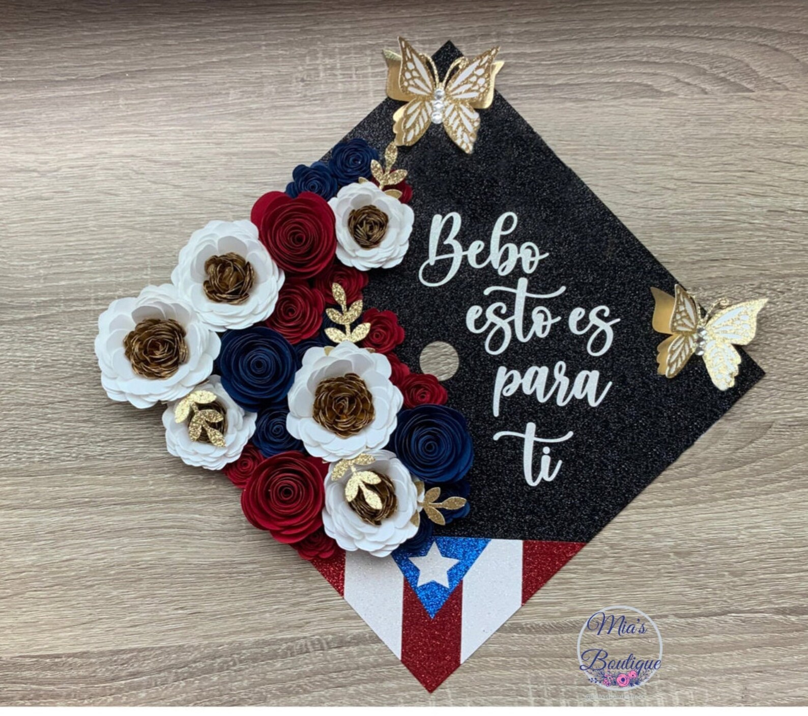 Custom Puerto Rico Grad Cap Topper Floral Grad Cap - Etsy