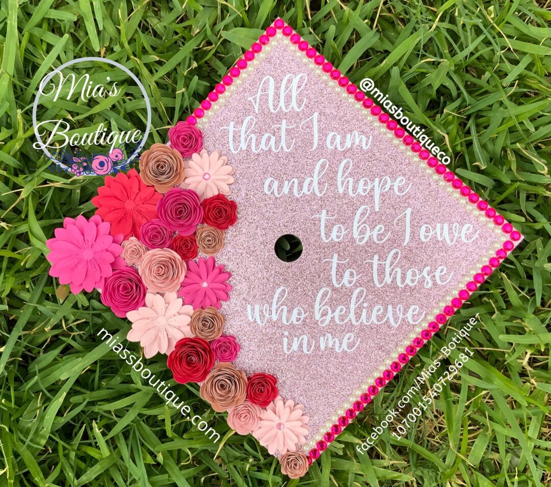 Graduation Cap Topper, Graduation Cap Nurse, Graduation Cap, Floral ...