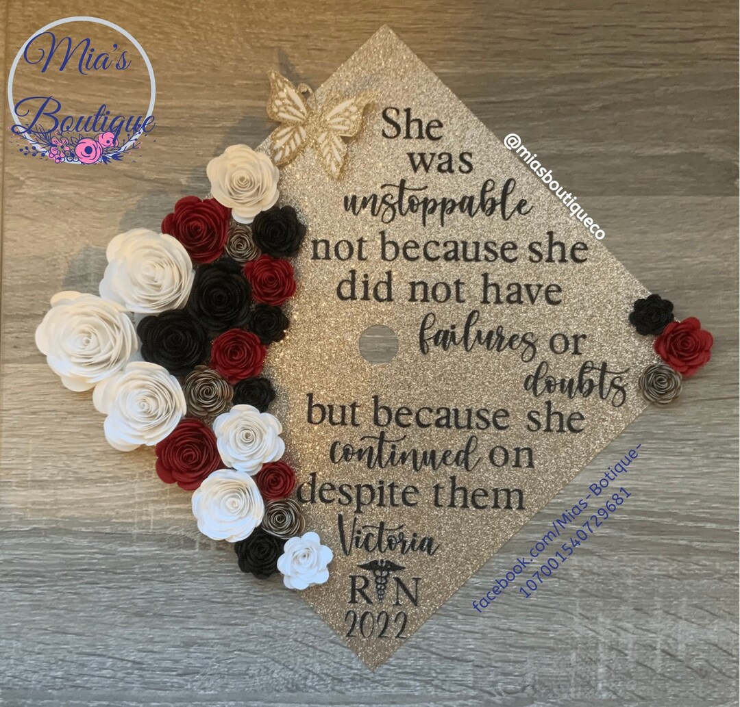 Handmade Floral Nurse Graduation Cap Topper: Custom Roses - Etsy