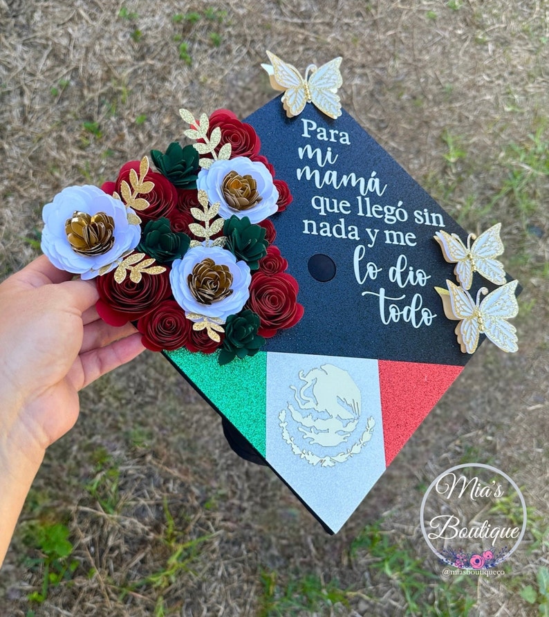 Custom Mexican Floral Graduation Cap Topper - Etsy