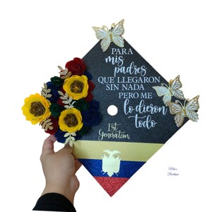 Ecuador Graduation Cap Topper Personalizes Floral Grad Cap - Etsy