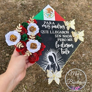 Personalized Virgin Mary Graduation Cap Topper Mexican Graduation ...