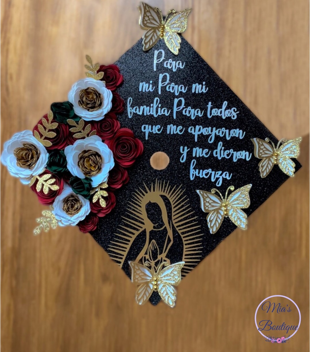 Mexico Graduation Cap Topper Personalize Mexican Grad Cap Floral - Etsy