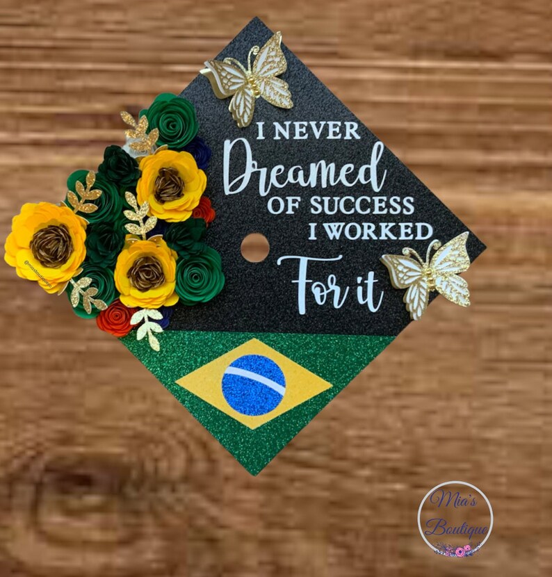 Brazil Graduation Cap Topper Personalize Brazilian Graduation - Etsy