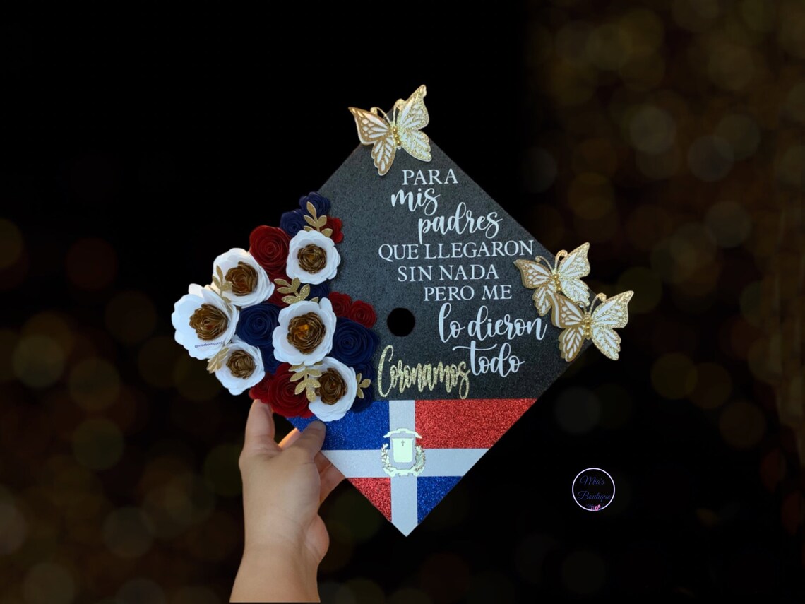 Custom Dominican Flag Graduation Cap Graduation Cap Graduation - Etsy
