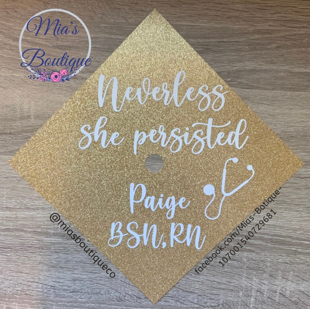 Custom Nurse Graduation Cap Cover Nursing Glitter Grad Cap Personalize ...