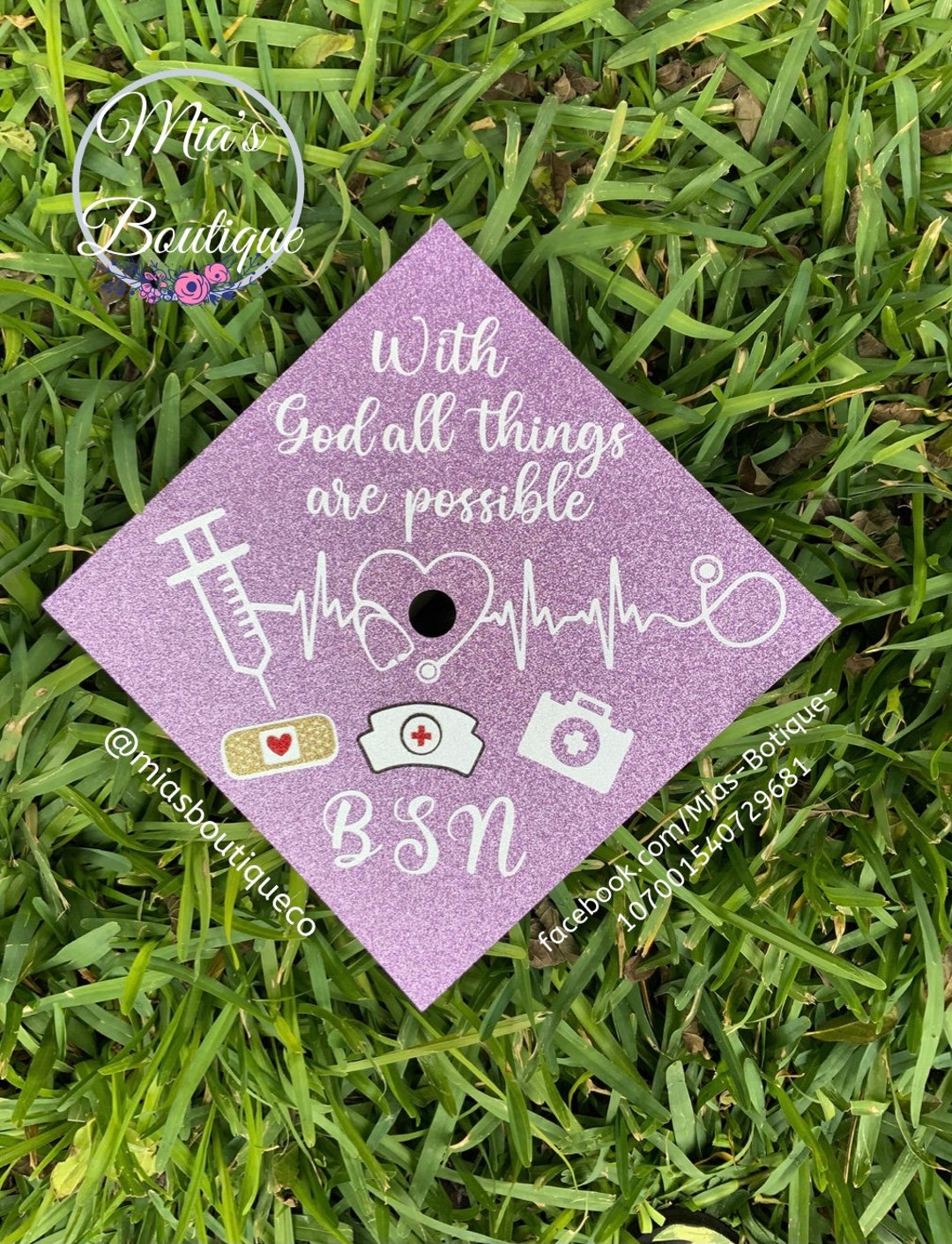 Topper de gorra de graduación de enfermera / gorra de graduación de ...