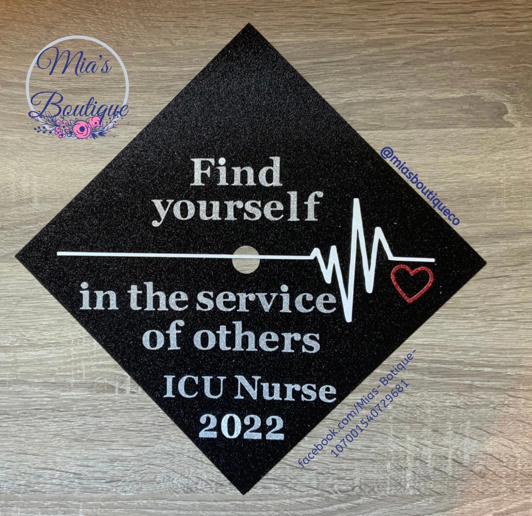 Nurse Graduation Cap Topper / Nursing Graduation Cap / Floral ...