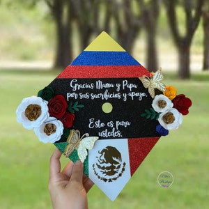 Custom Colombia Graduation Cap Topper Personalized Colombian Graduation ...