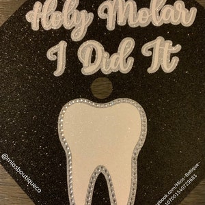 Dental Graduation Cap Topper/ Dental Graduation Cap / Holy Molar Grad ...