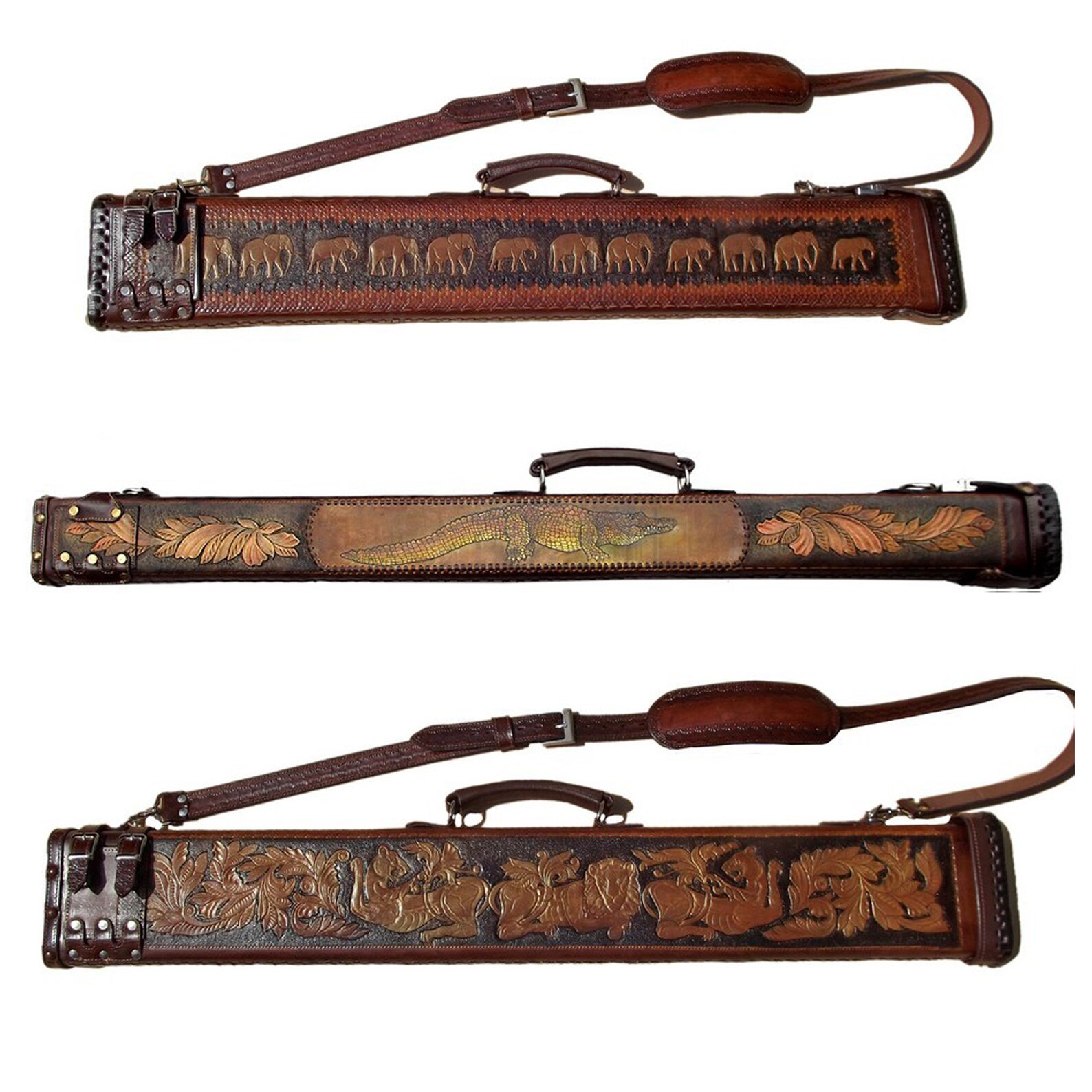 Handmade Tooled Genuine Leather Pool Cue Case Made ONLY PRE - Etsy