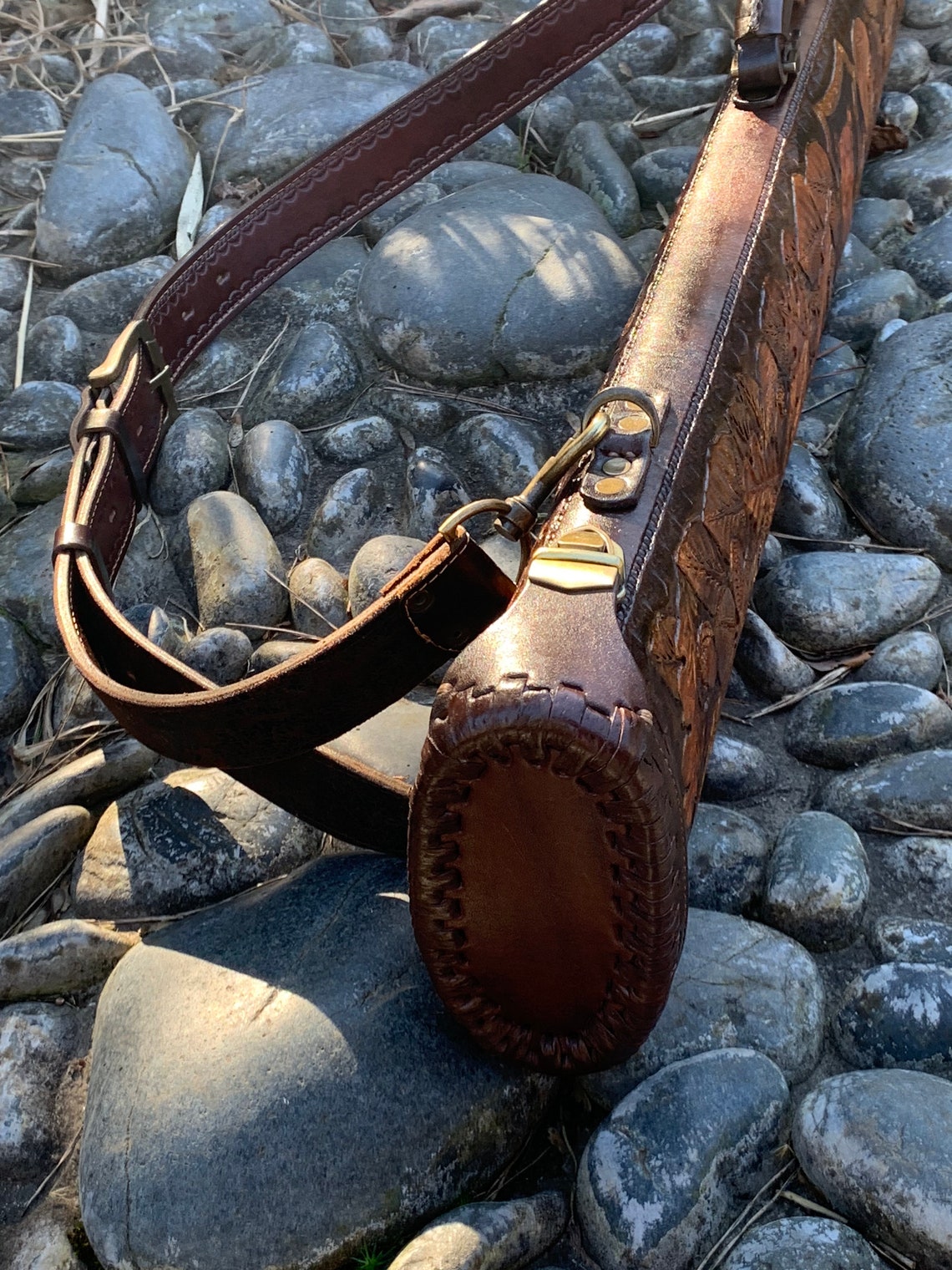 Handmade Tooled Genuine Leather Pool Cue Case Ready to - Etsy