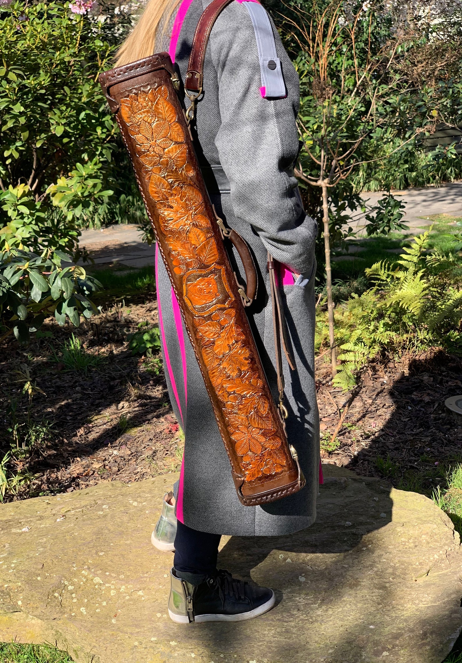 Handmade Tooled Genuine Leather Pool Cue Case Made to Measure | Etsy