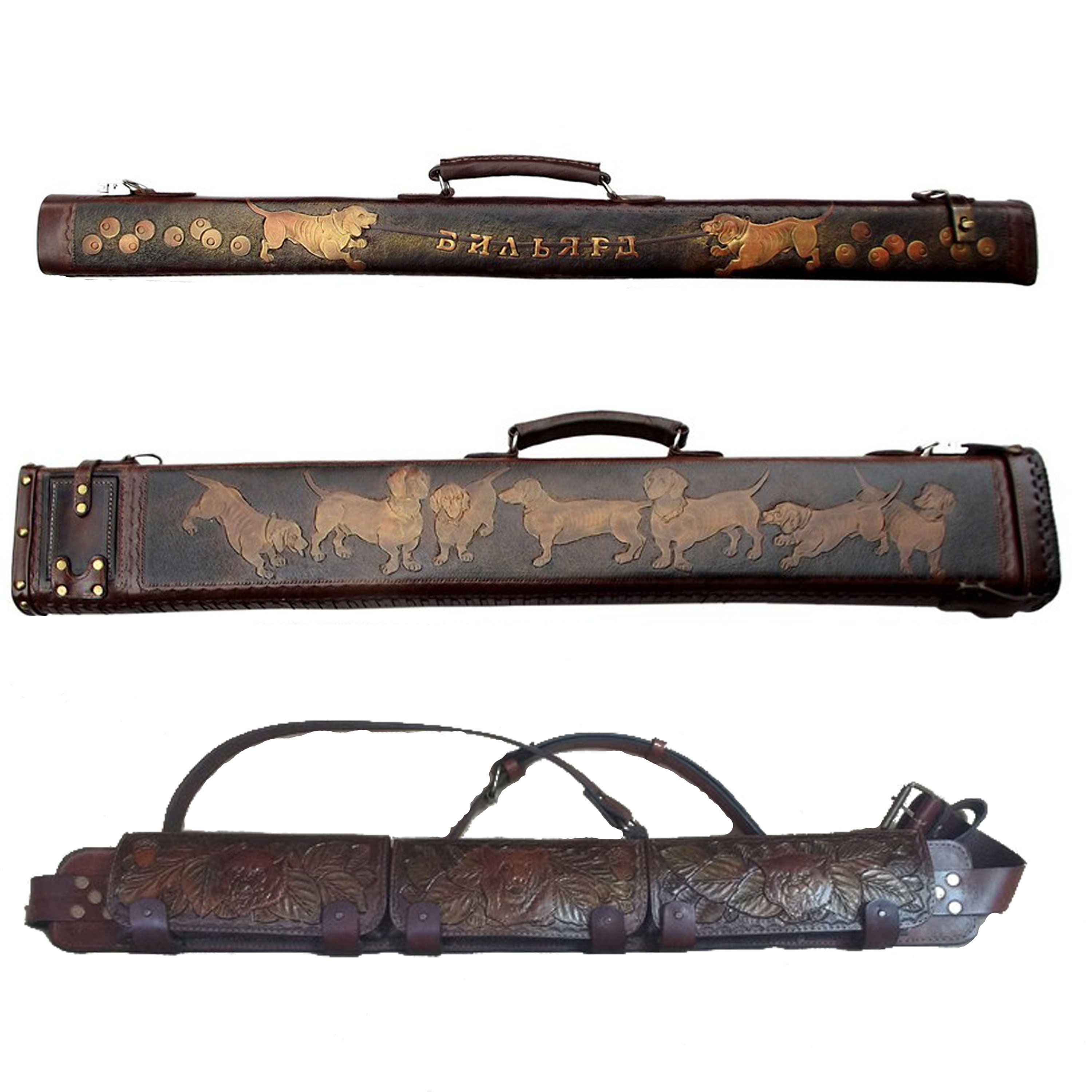 Handmade Tooled Genuine Leather Pool Cue Case, Made ONLY PRE ORDER - Etsy