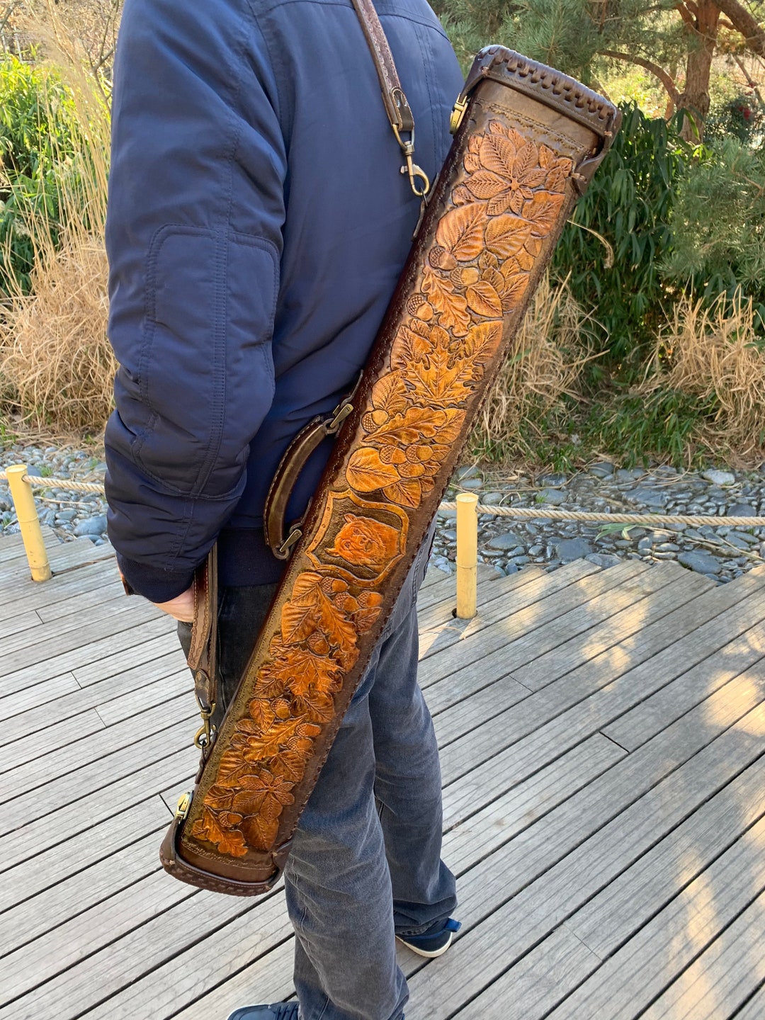 Handmade Tooled Genuine Leather Pool Cue Case Ready to Shipping - Etsy