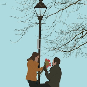 Custom Color Block Faceless Portrait (2 People) - DIGITAL PRINTABLE ...