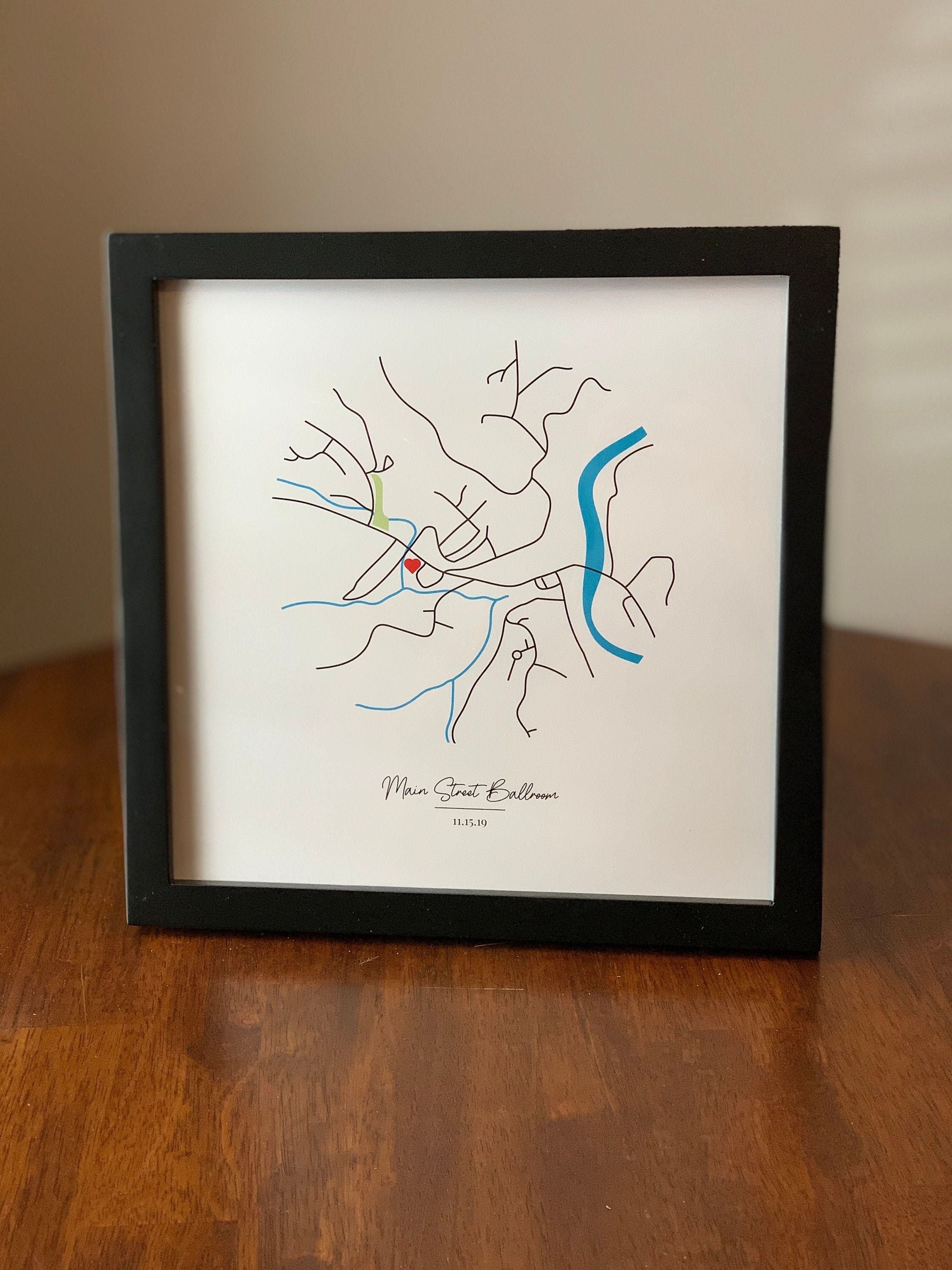 Custom Hand-drawn Map Print | Personalized Home Art (digital Download ...