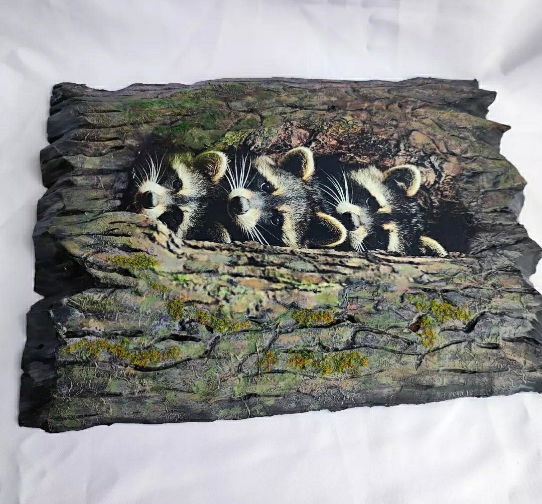 Tree Dark With Moss Wall Art Farmhouse Decor Imitation of Wooden Wall ...