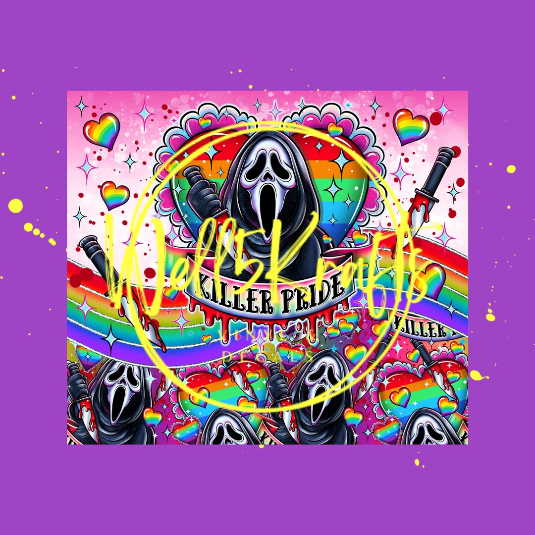 Horror Pride Tumbler Wrap 009, Adhesive Tumbler Wrap, Tumbler Craft ...