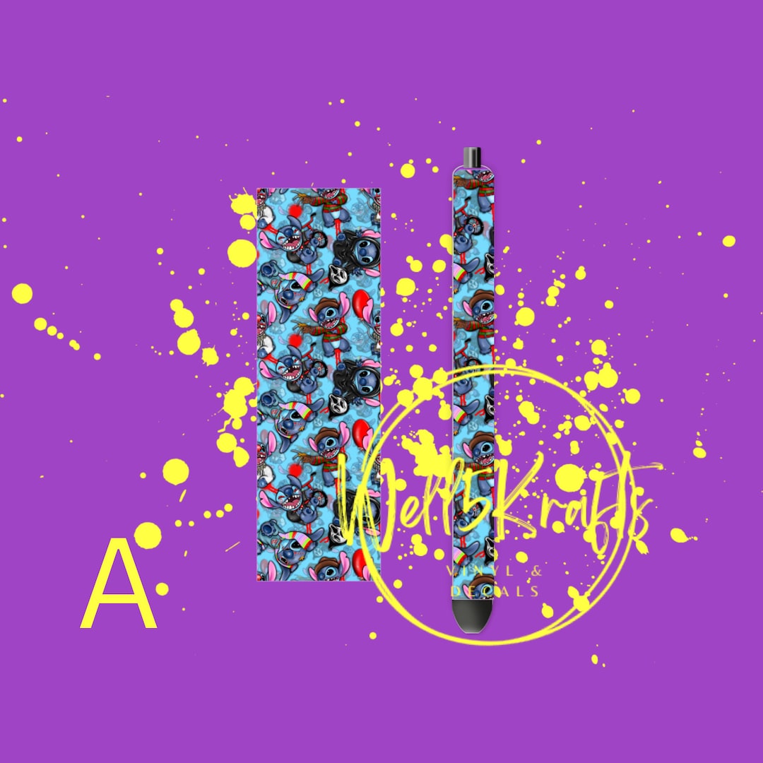 Horror Pattern 062 Pen Wrap, Adhesive Pen Wrap, Ink Joy Pen Wrap ...