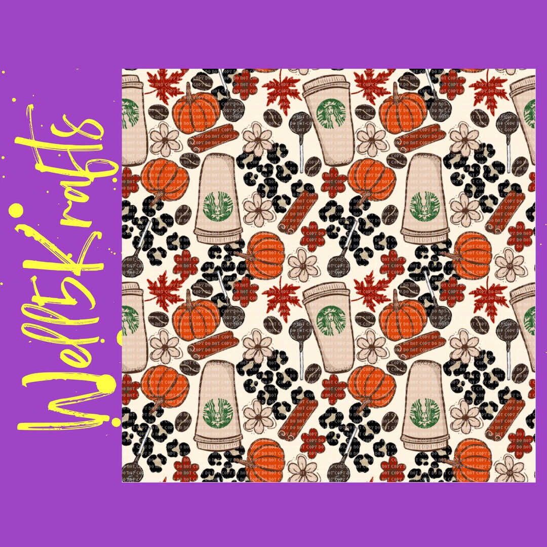 Starbucks Leopard Pattern Vinyl Pattern Vinyl Adhesive - Etsy